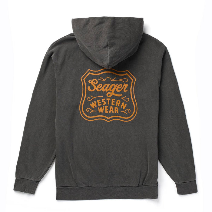 Badge Premium Hoodie Pigment Black – Seager Co.