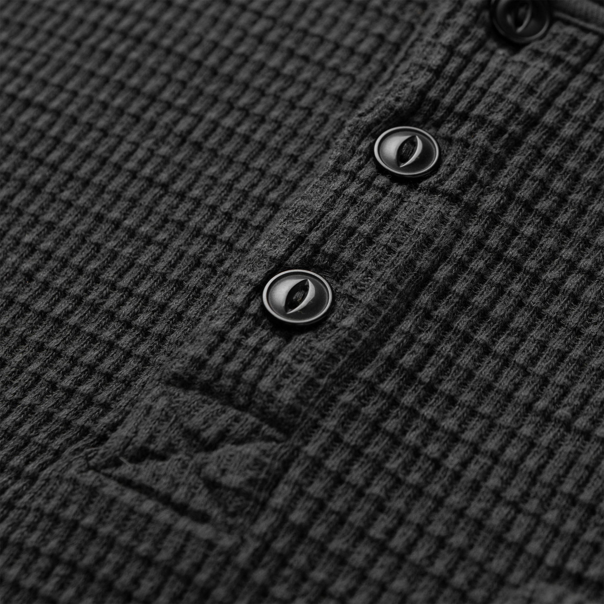 Sawpit Henley LS Thermal Vintage Black | Seager Co.