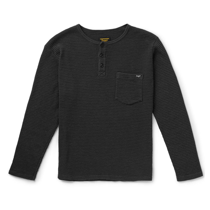 Sawpit Henley LS Thermal Vintage Black | Seager Co.