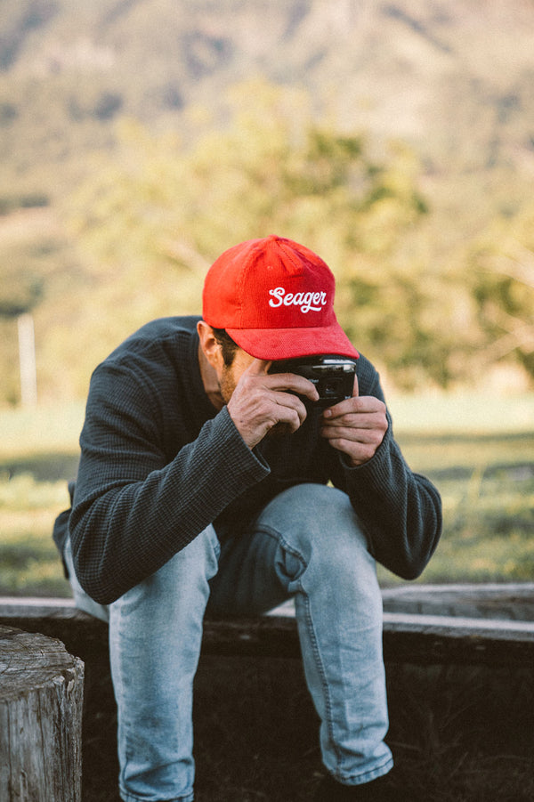 Big Red Corduroy Snapback | Seager Co.