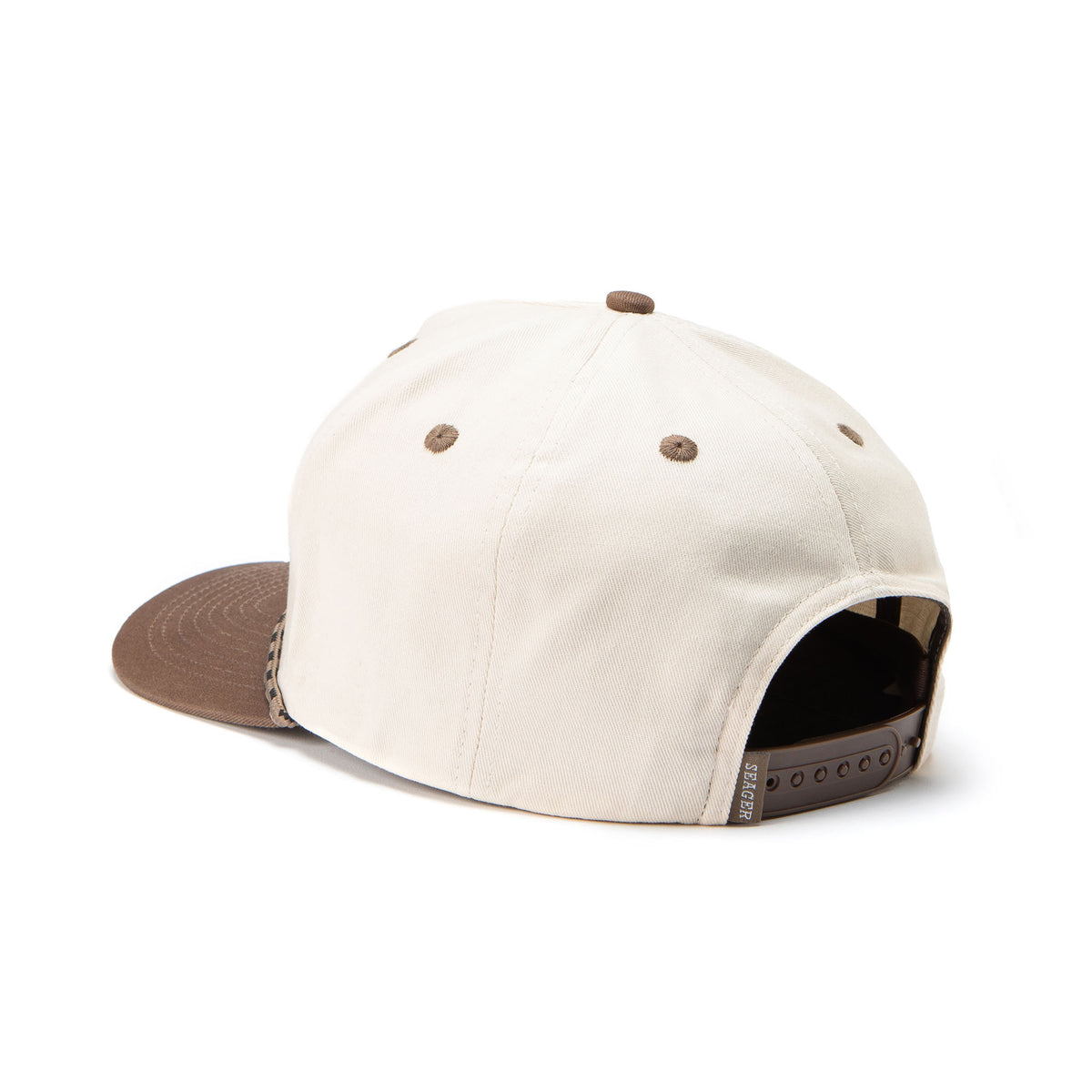 Branded Snapback Cream/Brown | Seager Co.