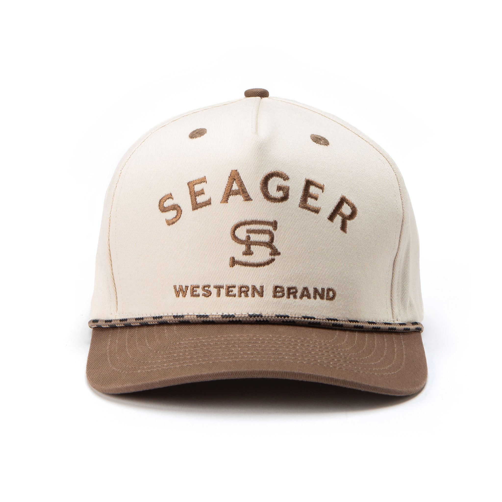 Branded Snapback Cream/Brown | Seager Co.