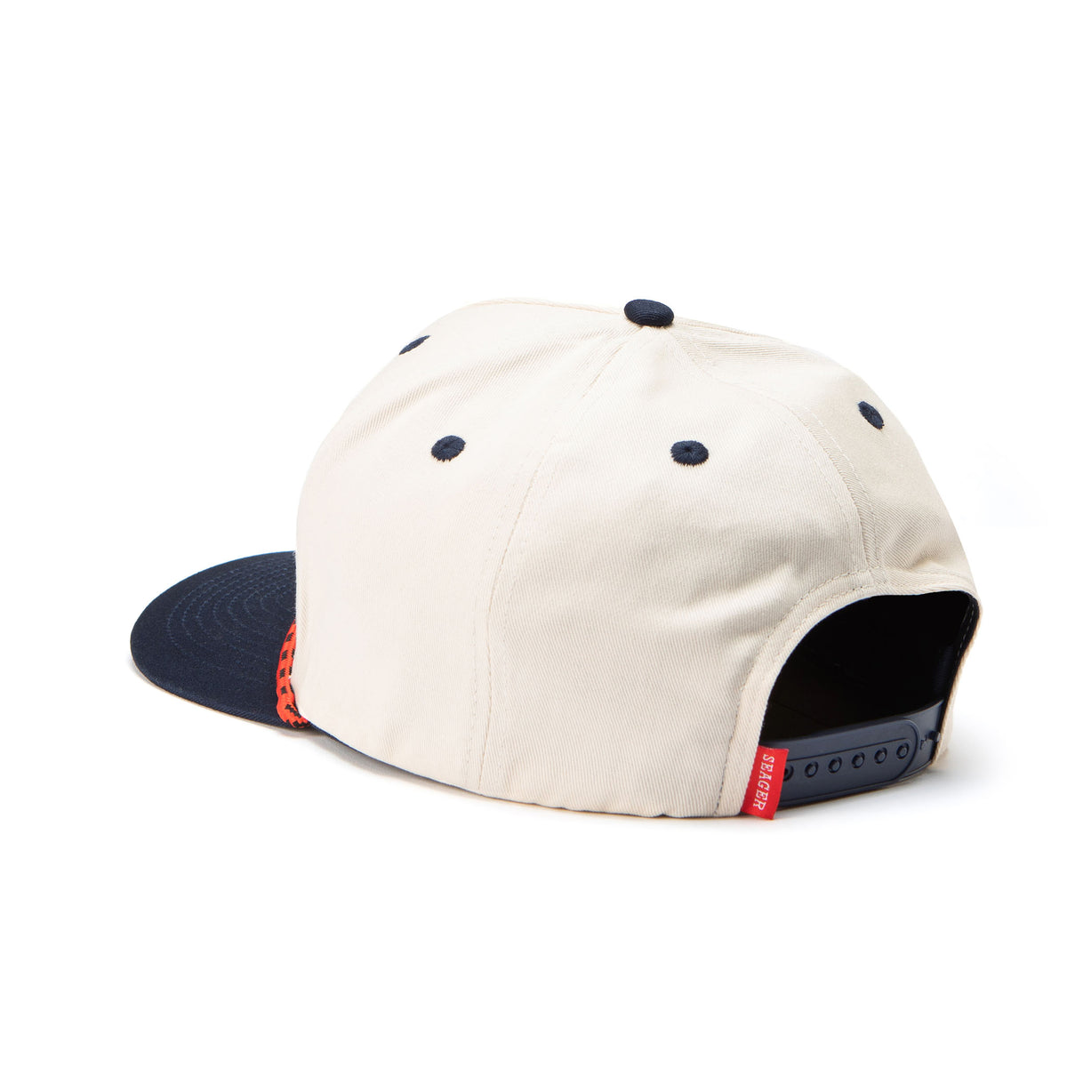 Branded Snapback Cream/Navy | Seager Co.